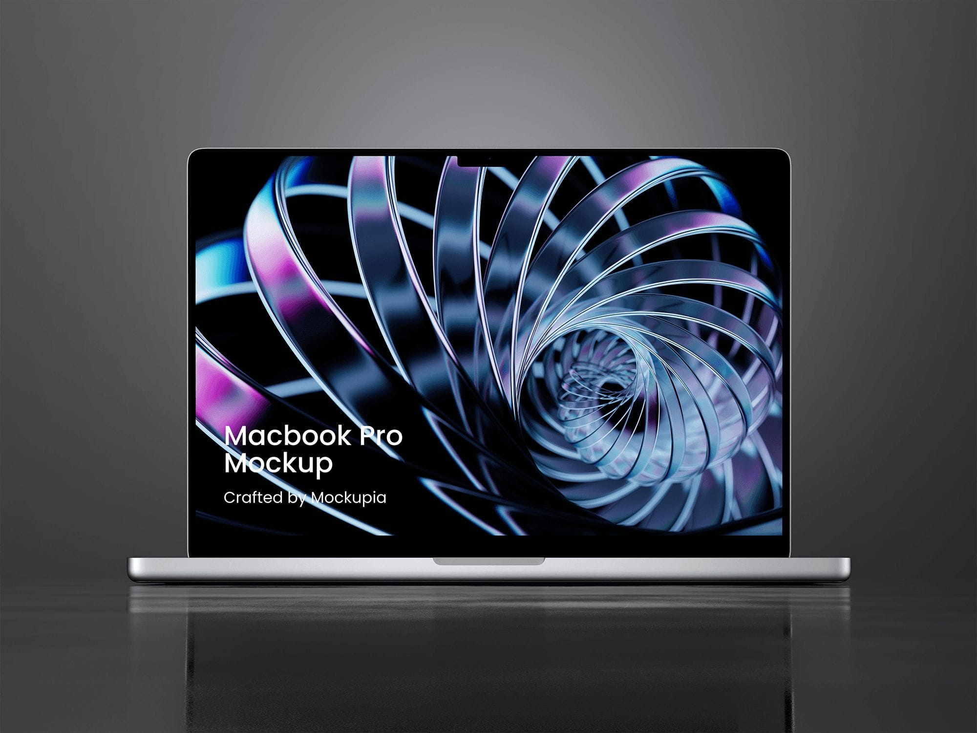 Dowwnload Vertex - MacBook Pro Mockup - Front View - Mockupia