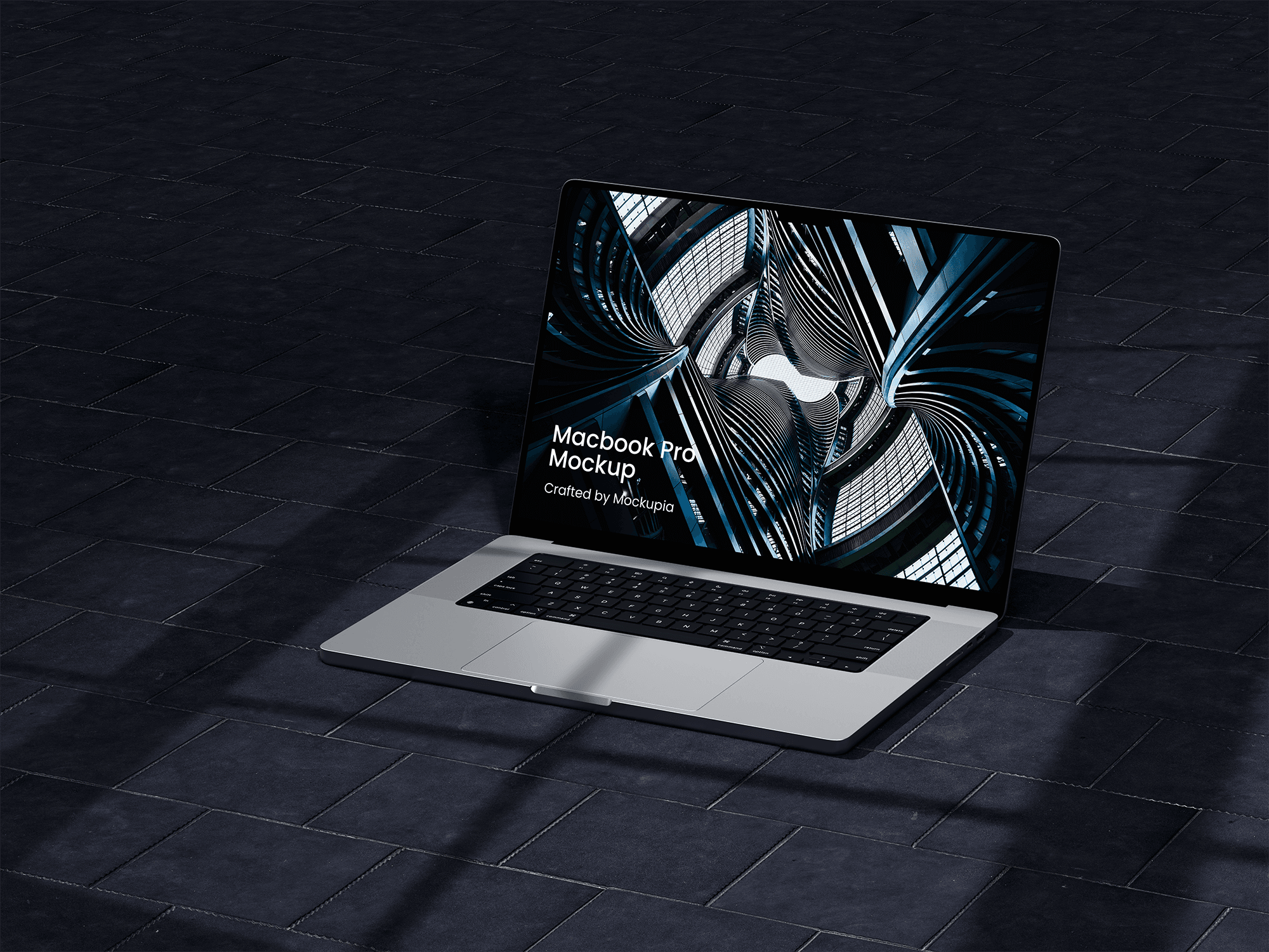 Vertex- Free MacBook Pro Mockup – Mockupia