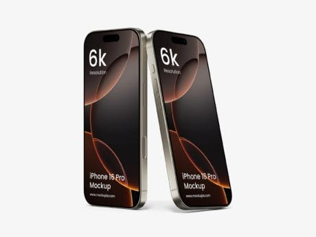 Dowwnload Free iPhone 16 Pro Mockup - Mockupia